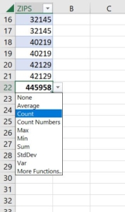 How to count items in an Excel list | TechRepublic