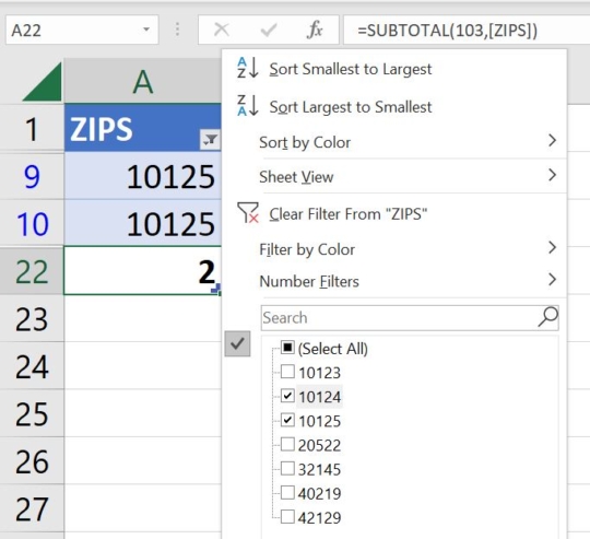 How to count items in an Excel list | TechRepublic