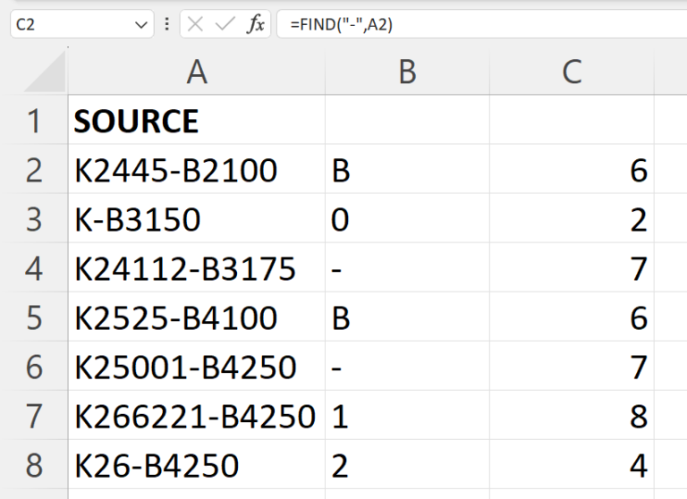 How to Extract a Substring in Excel Using FIND() and MID() Functions