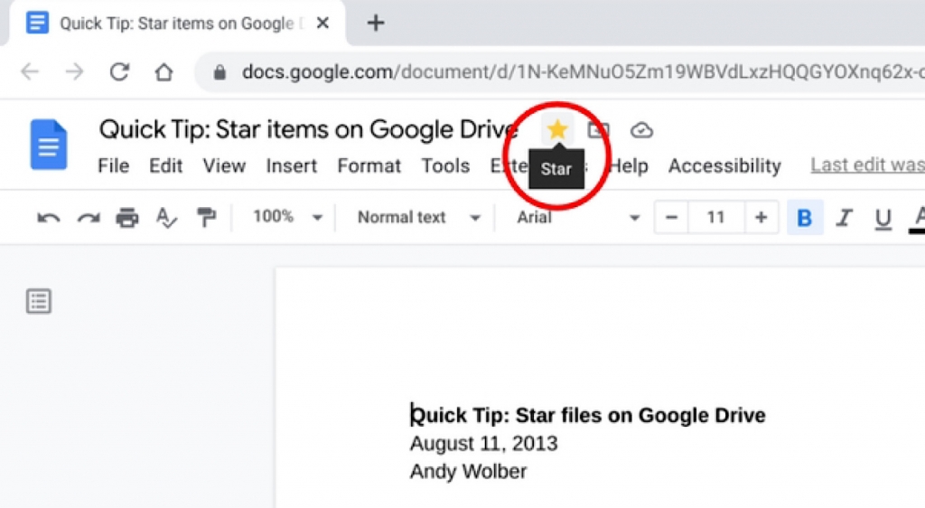 Quick tip: Star files on Google Drive - TechRepublic