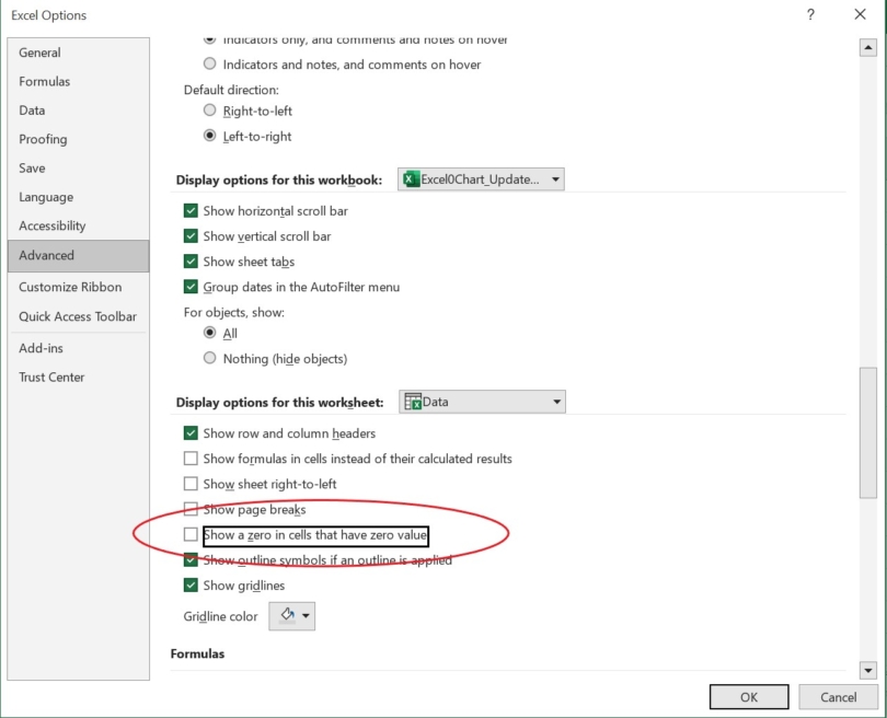 How to Hide and Handle Zero Values in Excel Charts - Nasni Consultants