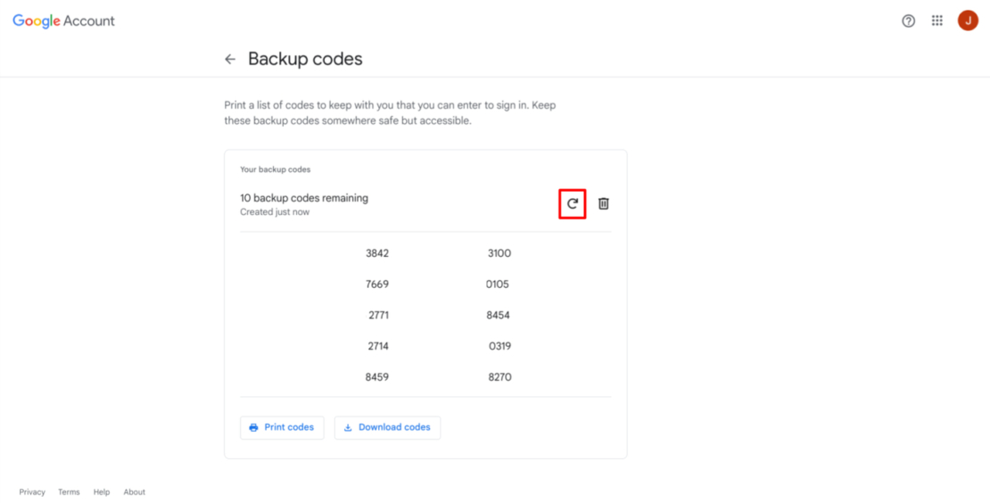 How to Retrieve and Generate Google 2FA Backup Codes