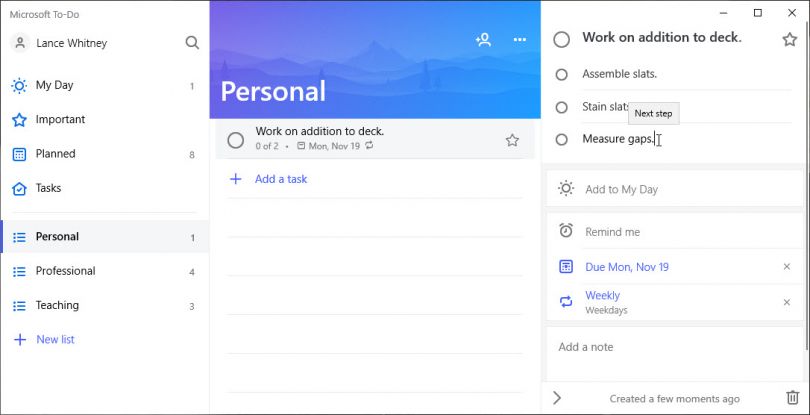 How to use Microsoft To-Do to keep track of your professional and ...