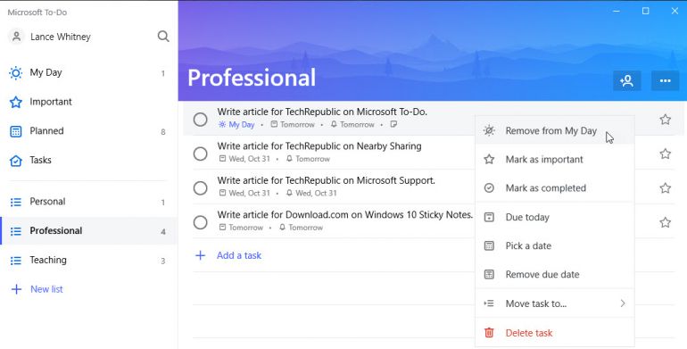 如何使用 Microsoft To-Do 跟踪你的专业和个人任务