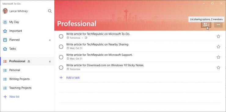 How to use Microsoft To-Do to keep track of your professional and ...