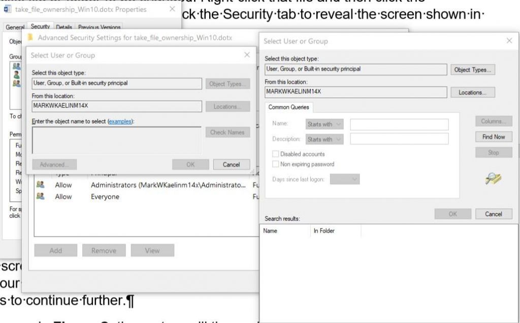 How to change ownership of files and folders in Windows 10