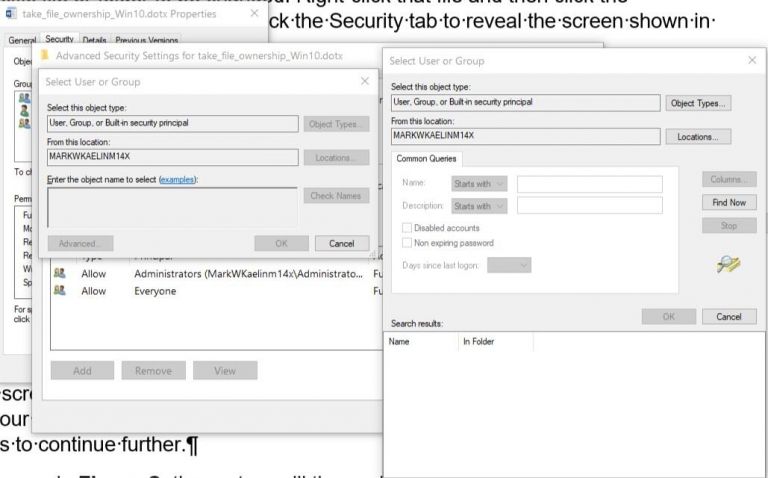 How to change ownership of files and folders in Windows 10