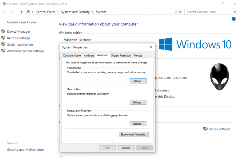 How to delete the Windows 10 paging file on every shutdown