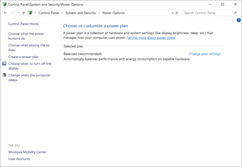 How to optimize Windows 10 power settings for higher performance
