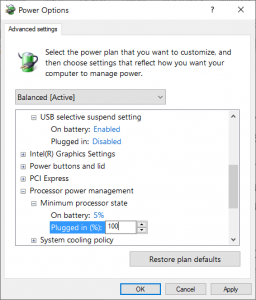 How to optimize Windows 10 power settings for higher performance