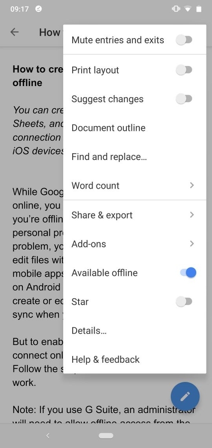 如何离线创建和编辑 Google 文档、表格和幻灯片 - Flnug.com