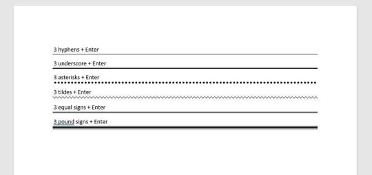 How to add horizontal lines to a Word 2016 document | TechRepublic