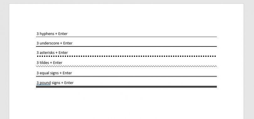 How to add horizontal lines to a Word 2016 document | TechRepublic