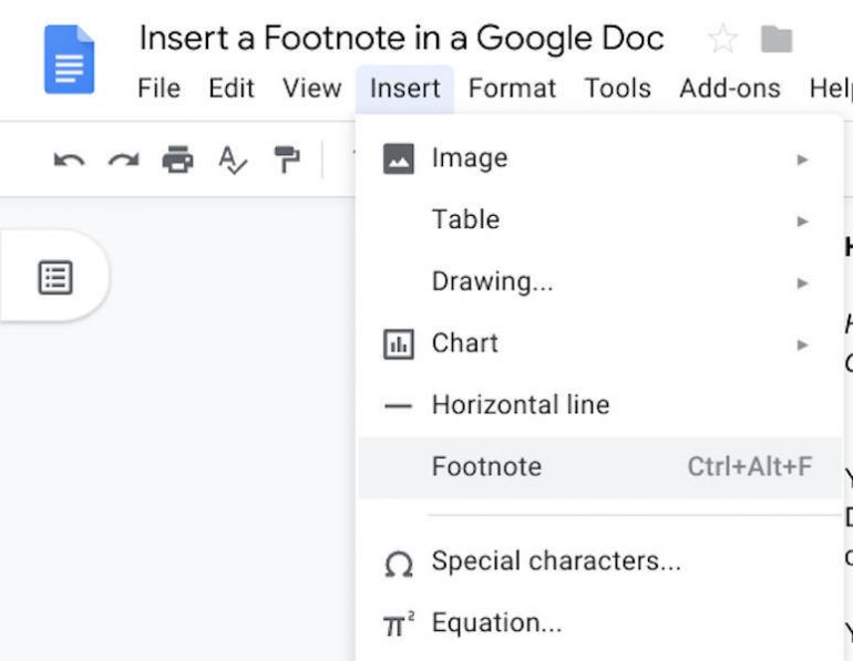 How to add footnotes in Google Docs - TechRepublic