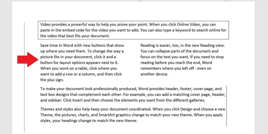 How to add vertical lines to a Word document using Office 365 ...