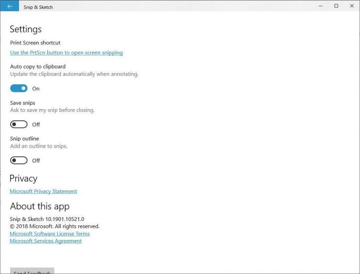How to change settings so Windows 10 image snipping opens with print screen