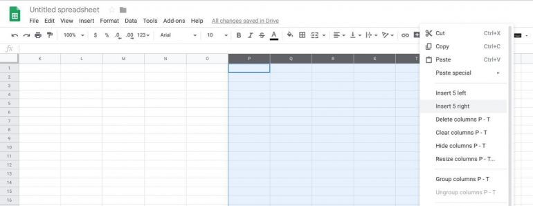 How to hide columns or rows in Google Sheets - TechRepublic