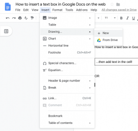How to insert a text box in Google Docs | TechRepublic