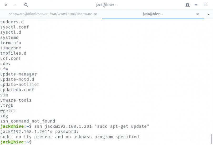How To Run A Command That Requires Sudo Via Ssh
