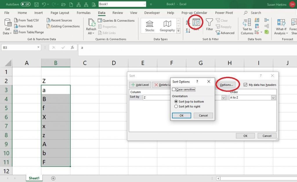 How to use Excel's advanced sorting options