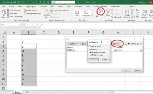 How to use Excel's advanced sorting options