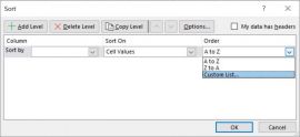 How to use Excel's advanced sorting options