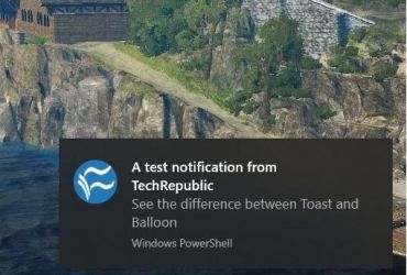 How to change Windows 10 toast notifications into balloon notifications