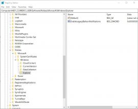How to change Windows 10 toast notifications into balloon notifications