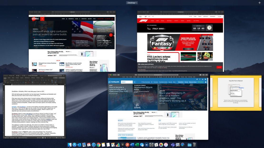 How to use Mission Control to optimize macOS operation - TechRepublic