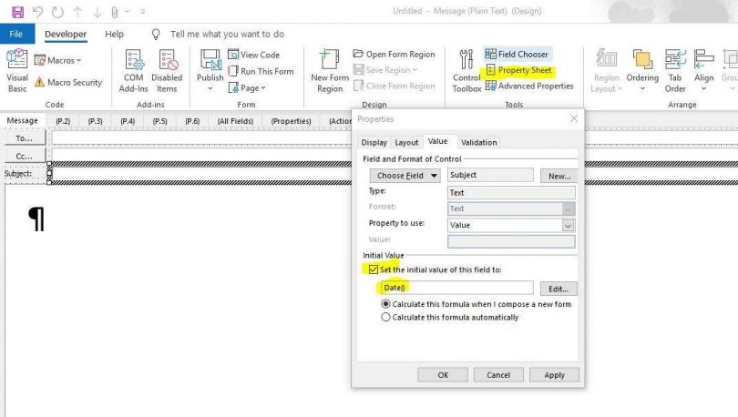 How to automatically add the date or time to the subject of an Outlook ...