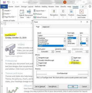 How to hide content on-screen in Word, but still print it | TechRepublic