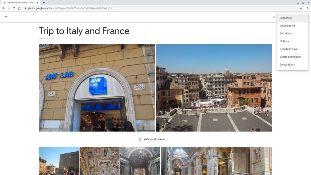 How to create a slideshow from Google Photos or Google Drive