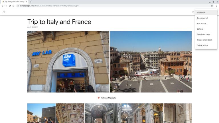 How to create a slideshow from Google Photos or Google Drive