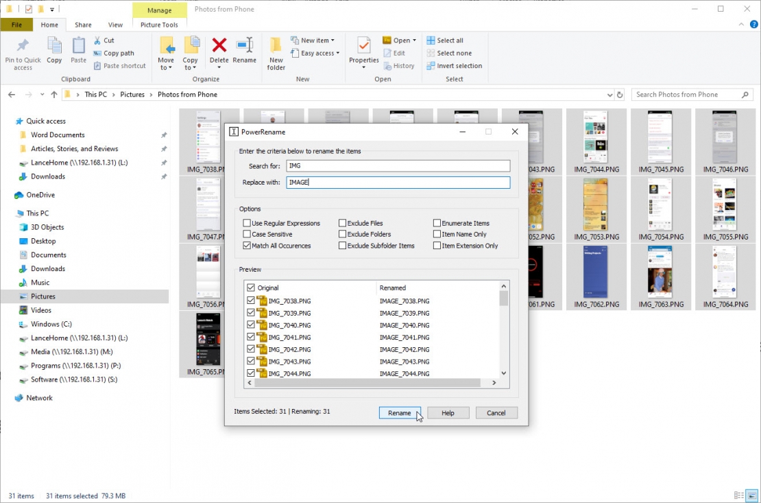 如何使用 Powertoys Powerrename 工具在 Windows 10 中批量重命名文件