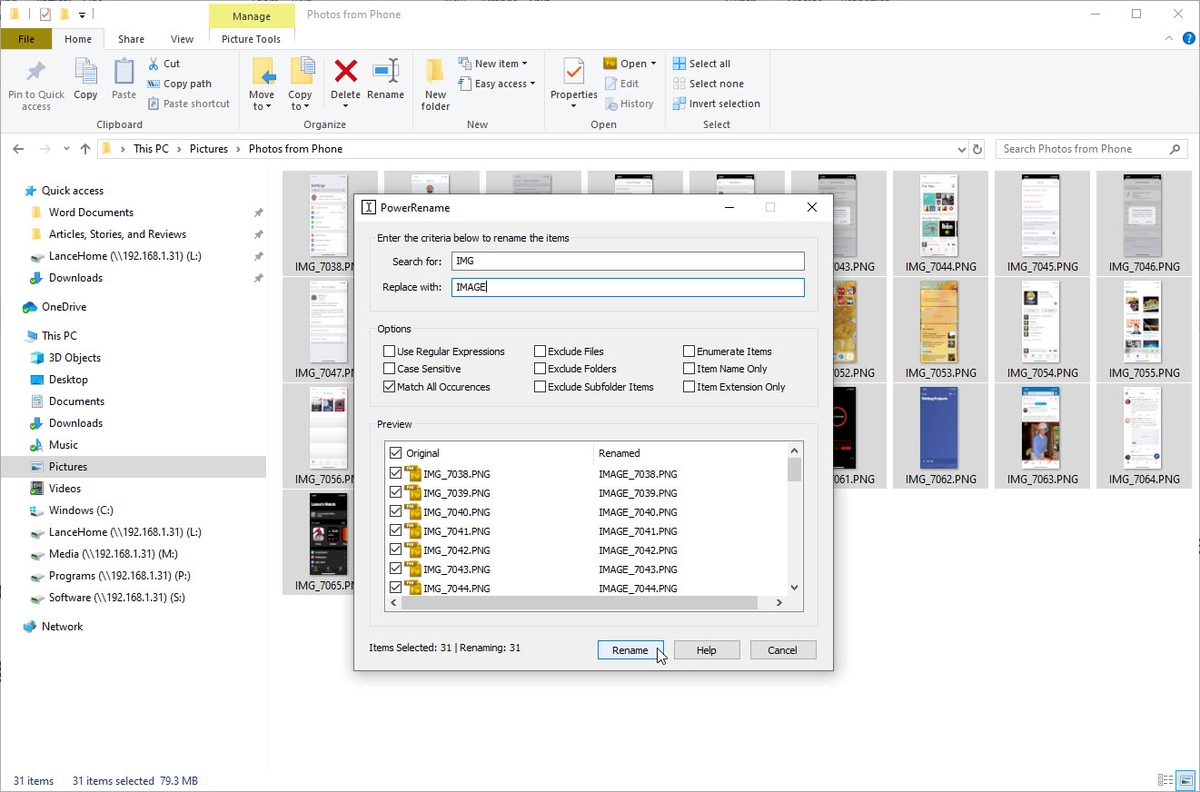 如何使用 Powertoys Powerrename 工具在 Windows 10 中批量重命名文件