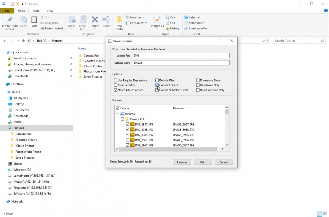 如何使用 PowerToys PowerRename 工具在 Windows 10 中批量重命名文件 - Flnug.com