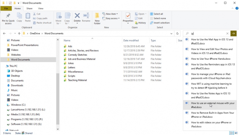 How to Use the Search Tool in Windows 10 File Explorer