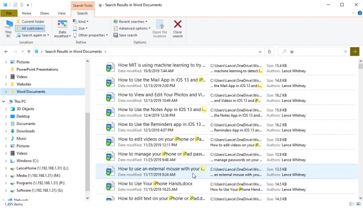 How to Use the Search Tool in Windows 10 File Explorer