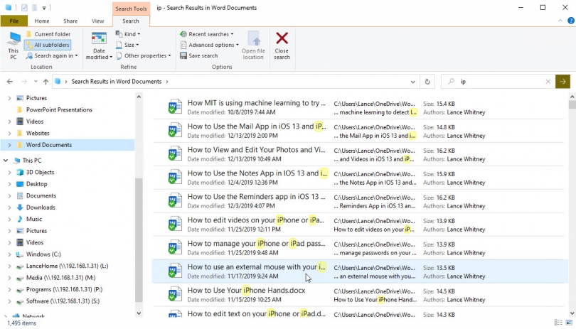 How to Use the Search Tool in Windows 10 File Explorer
