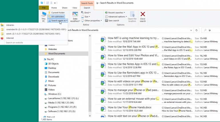 How to Use the Search Tool in Windows 10 File Explorer