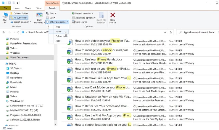 How to Use the Search Tool in Windows 10 File Explorer