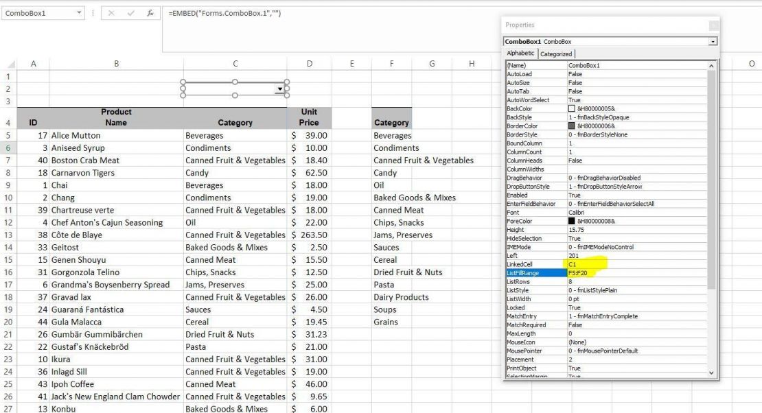 How to combine Excel's VLOOKUP() function with a combo box for enhanced ...