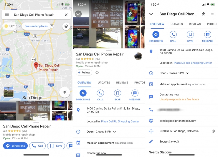 How to use Google Maps to chat with businesses