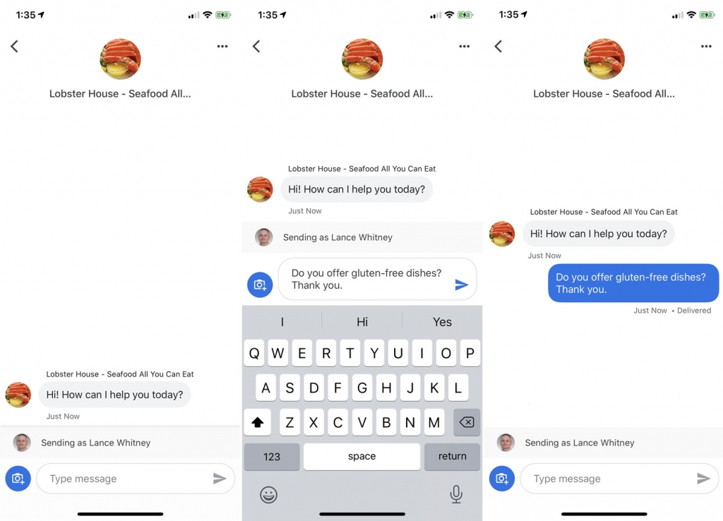How to use Google Maps to chat with businesses
