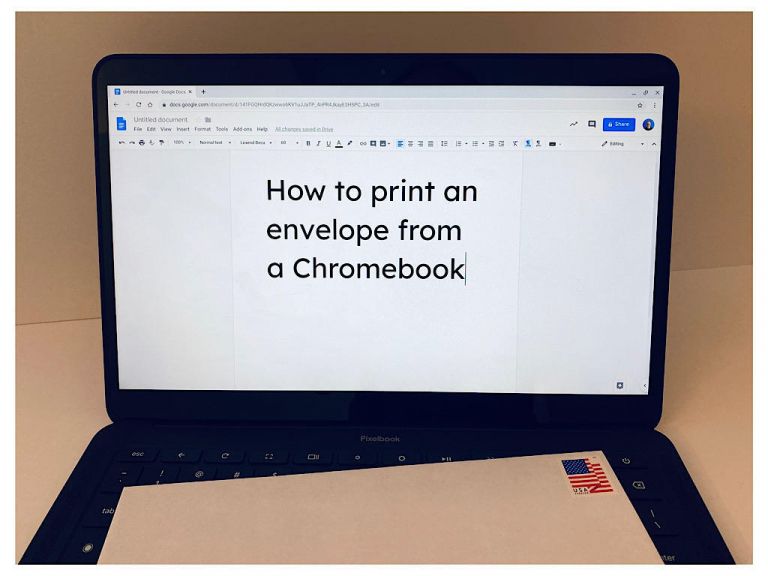 How to print an envelope from a Chromebook or Google Docs