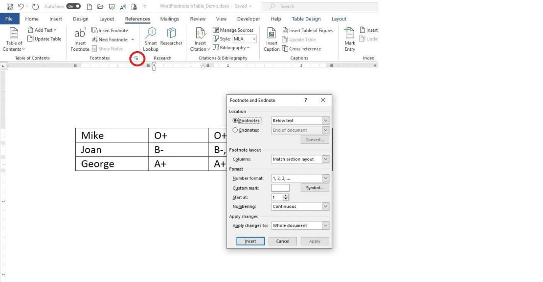 How to add footnotes to a Microsoft Word table - TechRepublic
