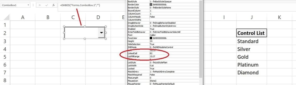 How to use the selected value in a combo to determine conditional ...