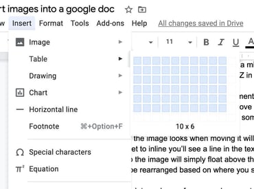 How to add images, tables, and drawings to a Google Doc file - TechRepublic
