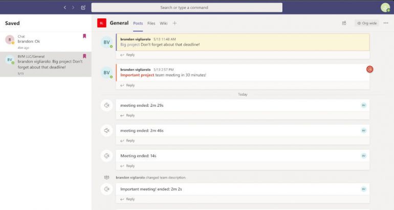 How to save and delete messages in Microsoft Teams