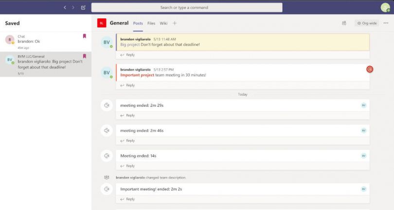 How to save and delete messages in Microsoft Teams